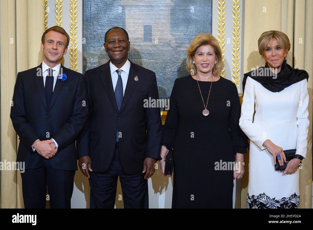 Paris, France. 11th Nov, 2021. Ivory Coast’s President Alassane ...