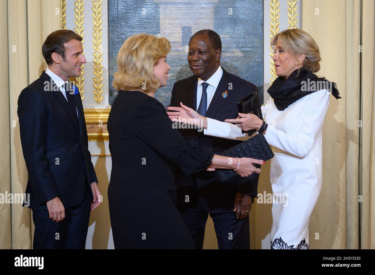 Paris, France. 11th Nov, 2021. Ivory Coast’s President Alassane ...