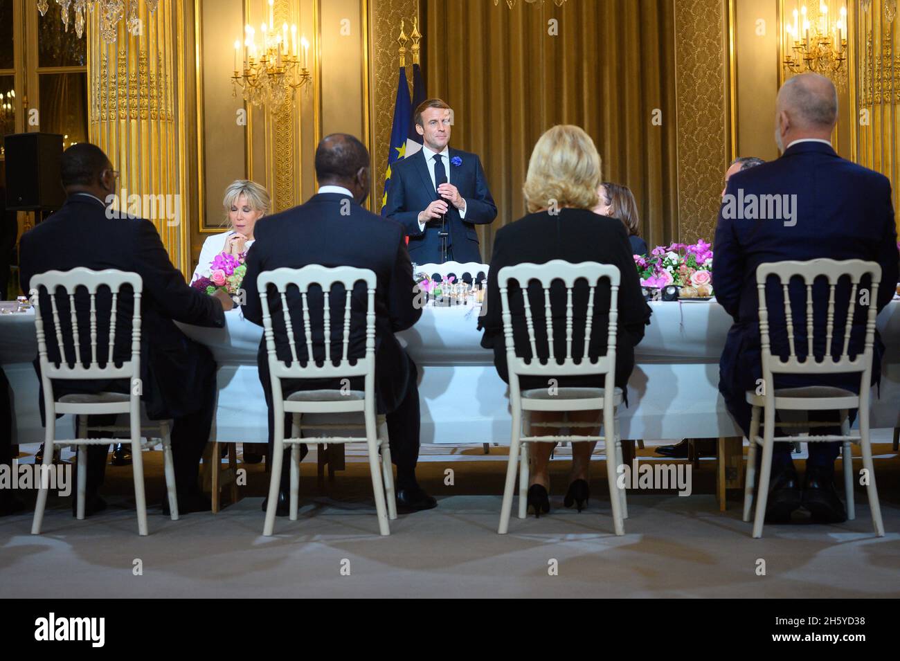 Paris, France. 11th Nov, 2021. French President Emmanuel Macron ...