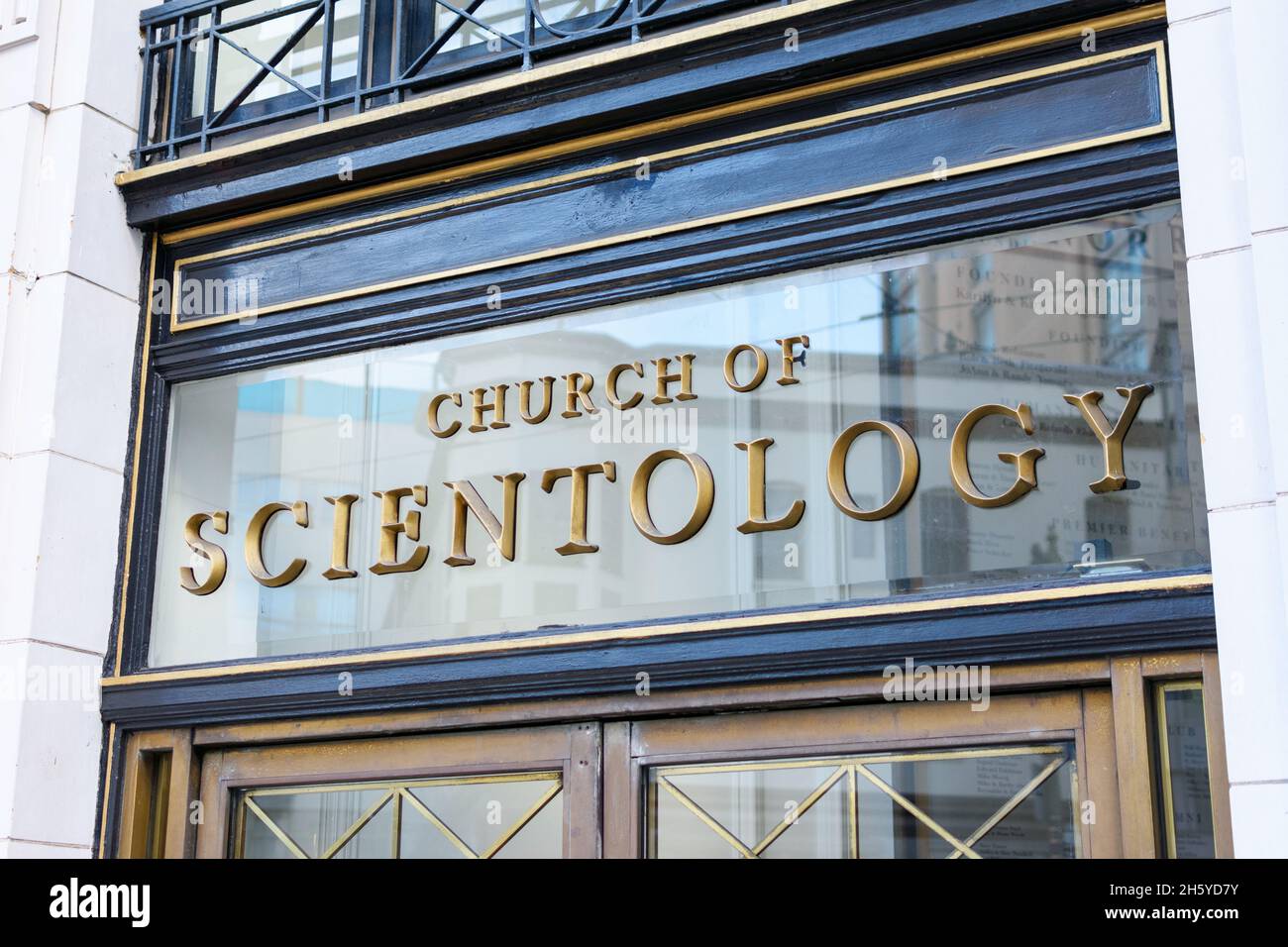Church of Scientology sign on the church facade - San Francisco ...