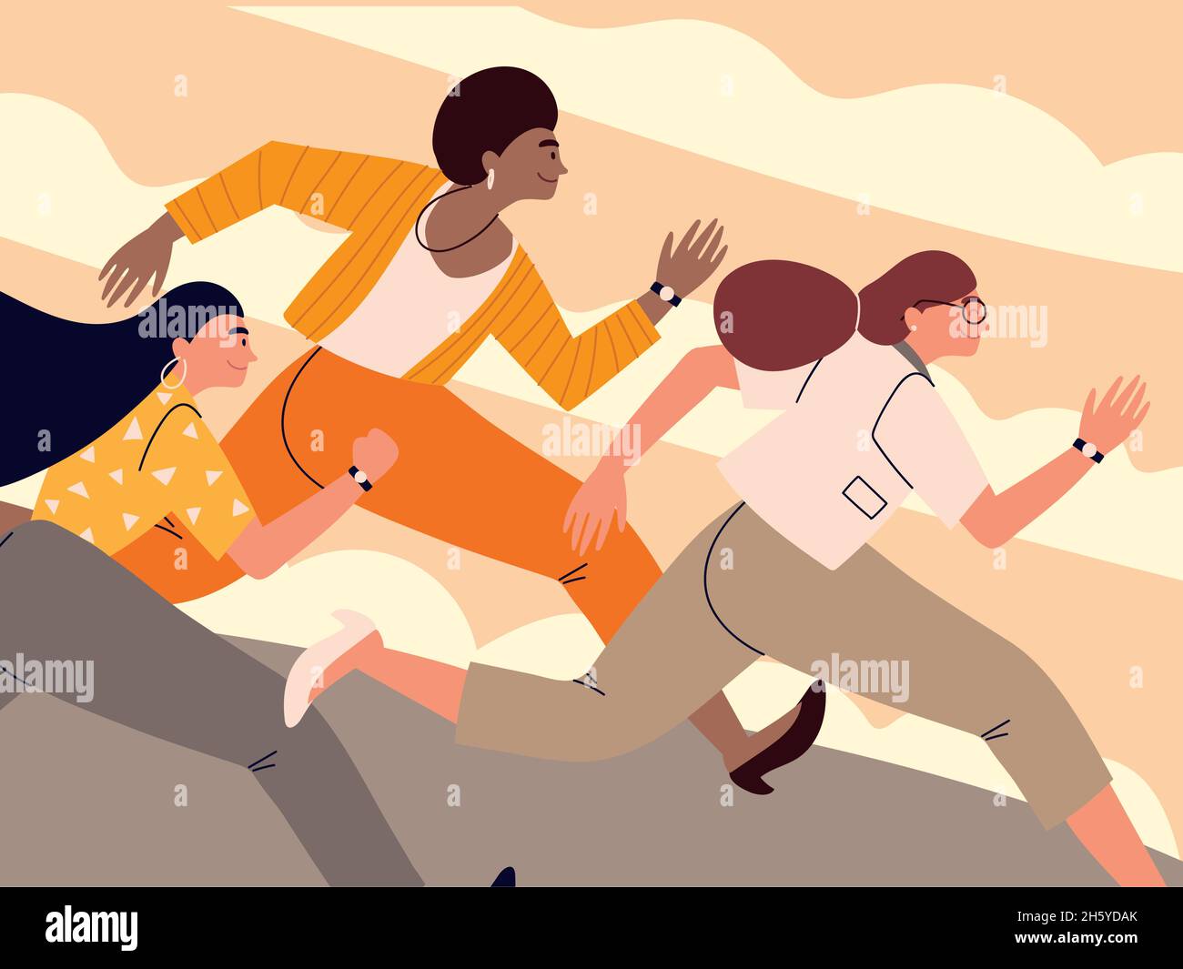 Women rush Stock Vector Images - Alamy
