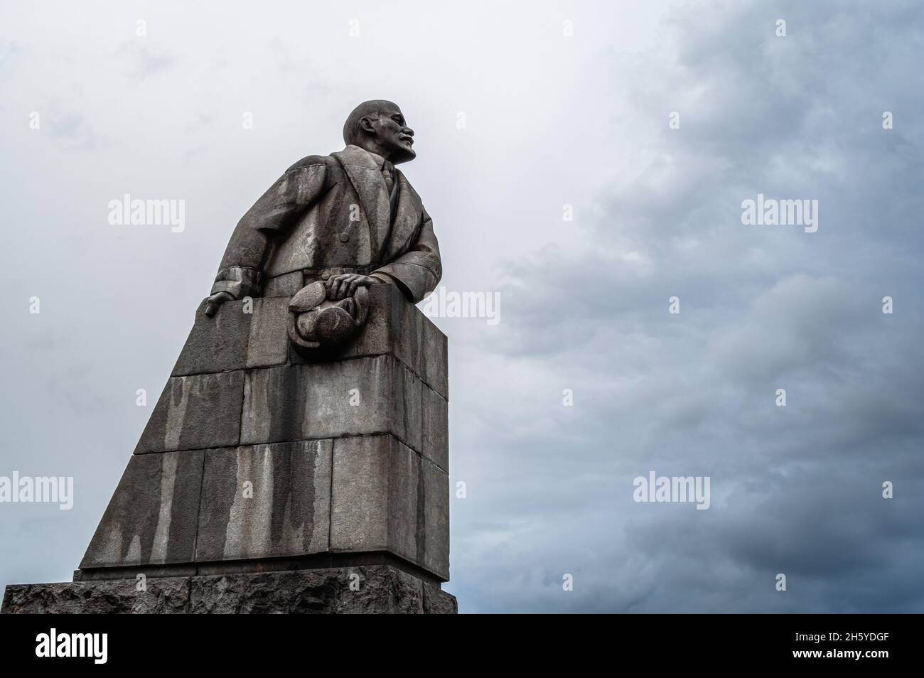 Vladimir Lenin monument in the city of Petrozavodsk. Karelia, Russia ...