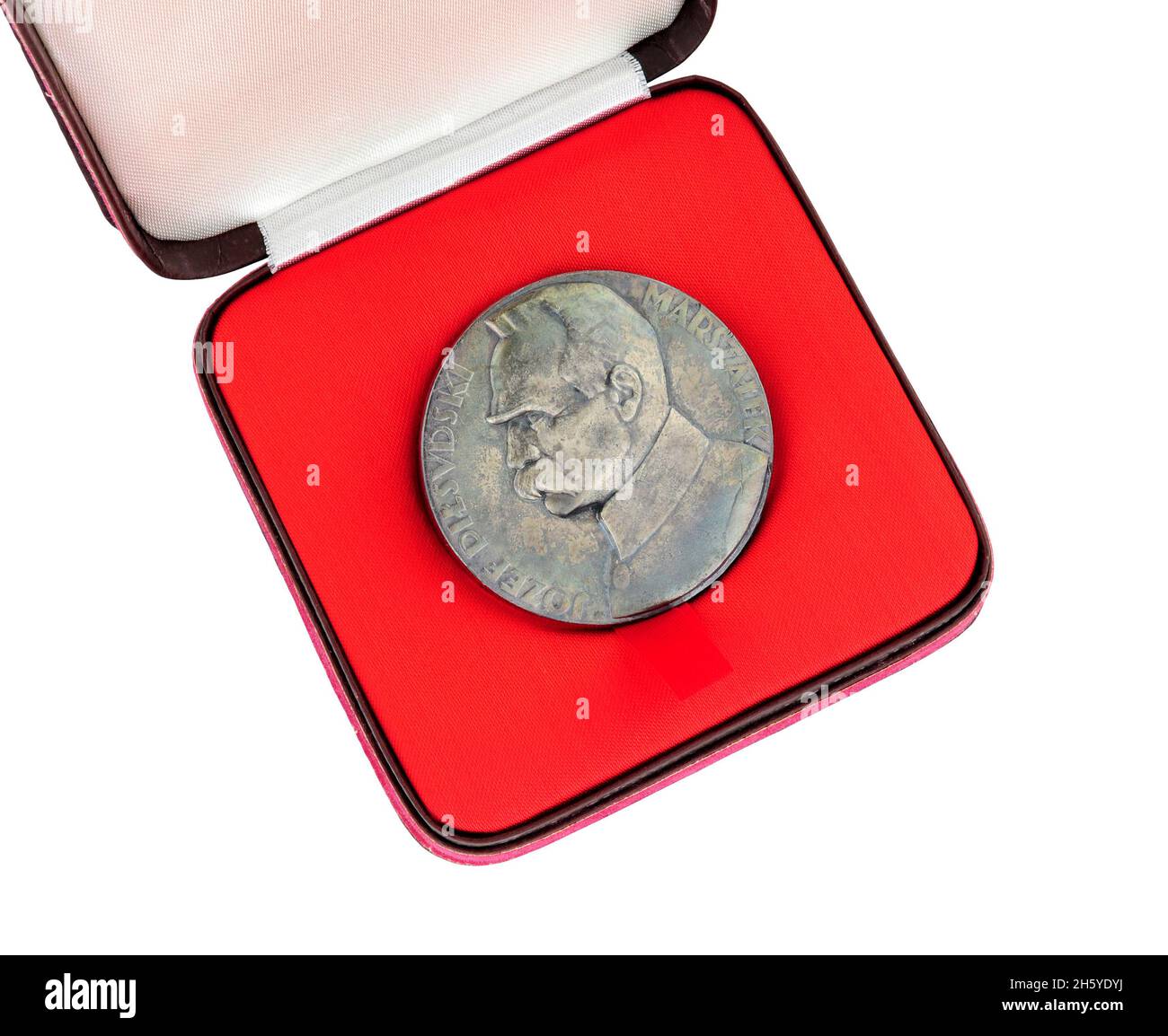 Commemorative medal featuring Polish chief of state and first marshal ...
