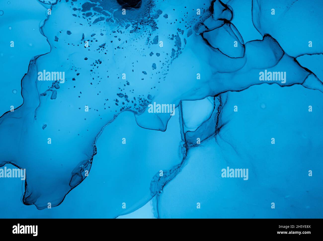 Ink Colours Mix. Fluid Flow Background. Blue Stock Photo - Alamy