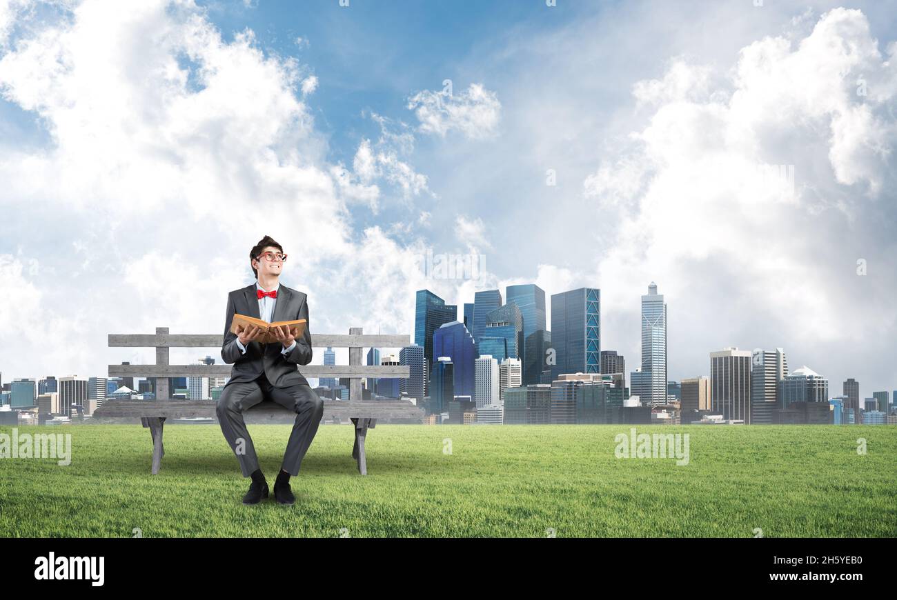 young student with a book Stock Photo - Alamy