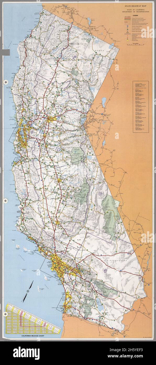 1981 California State Highway map Stock Photo - Alamy