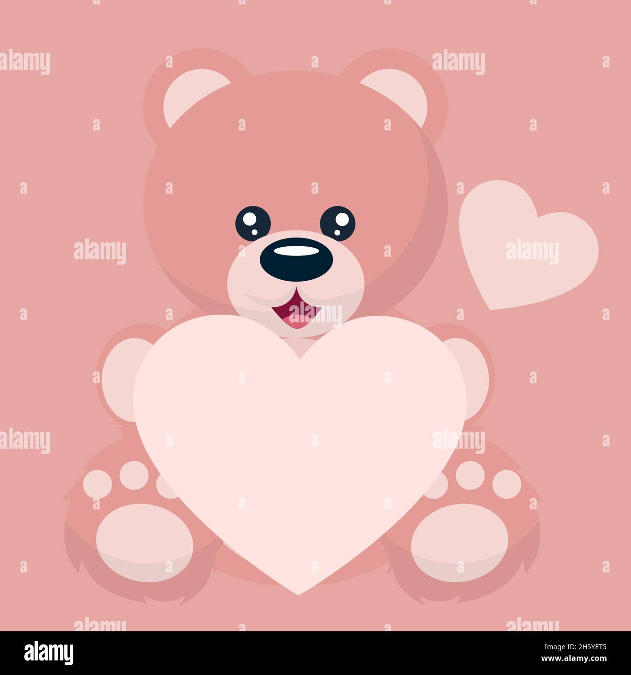 Pink teddy bear heart cartoon hi-res stock photography and images - Alamy