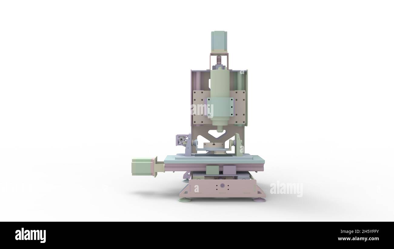 3D rendering of a cnc drilling milling machine technical and technology ...