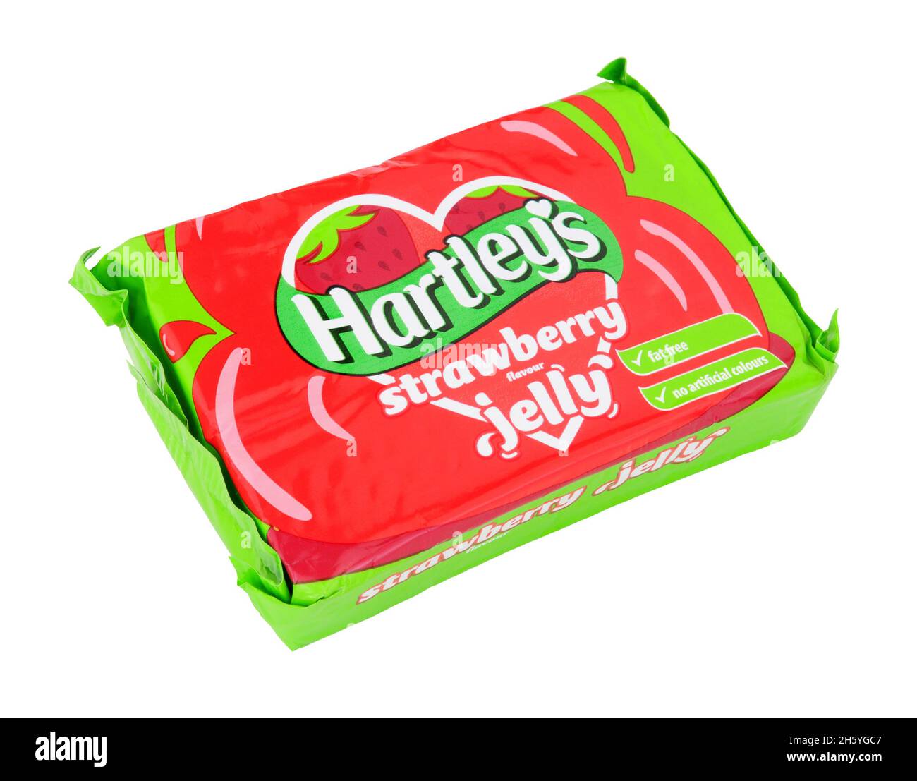 Pack of Hartley's strawberry flavour jelly cubes Stock Photo - Alamy
