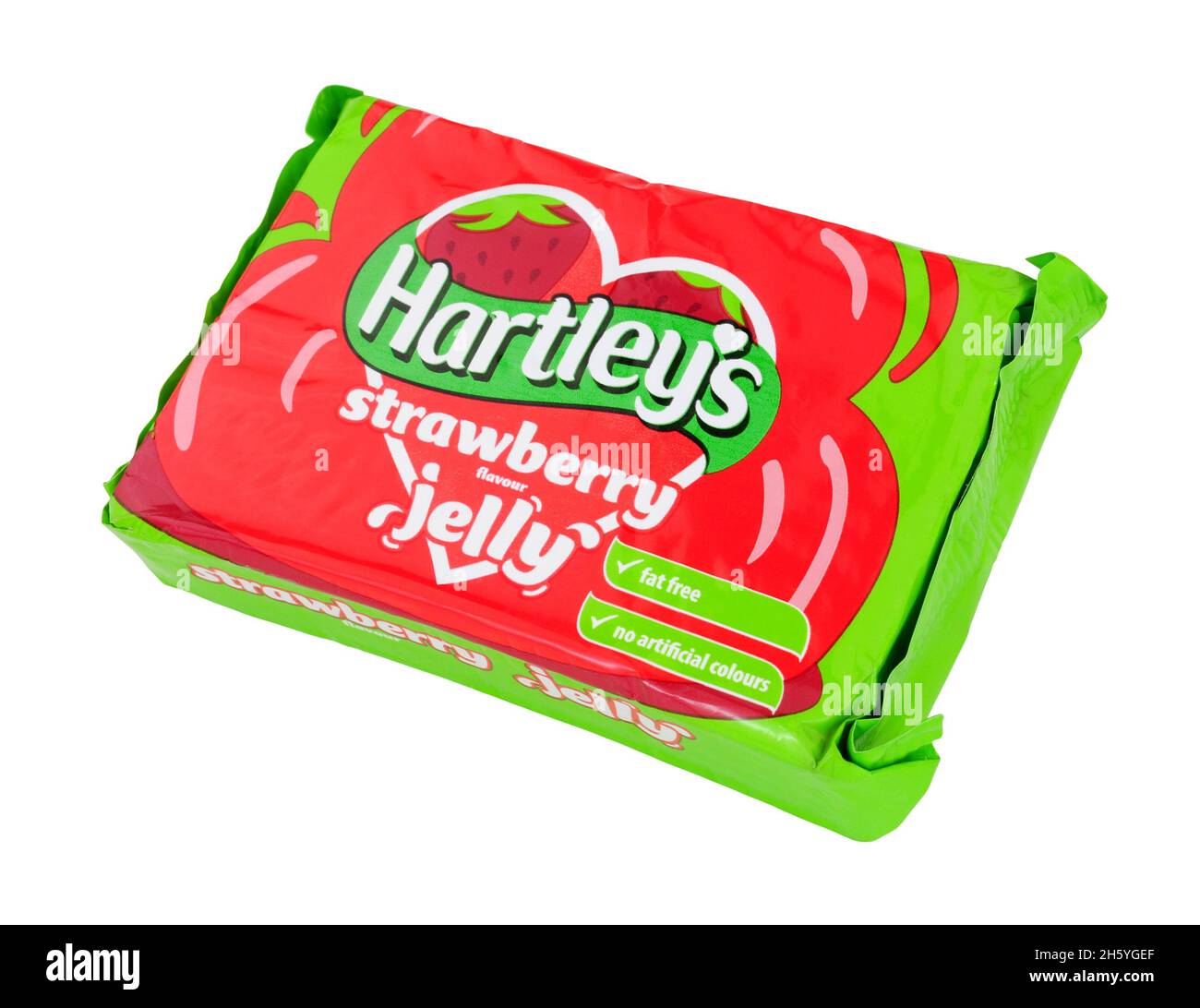 Pack of Hartley's strawberry flavour jelly cubes Stock Photo - Alamy