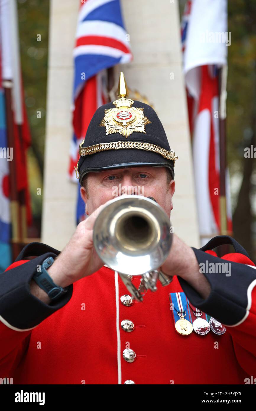 Peterborough, UK. 11th Nov, 2021. Jason Hobson (Royal Anglian regiment ...