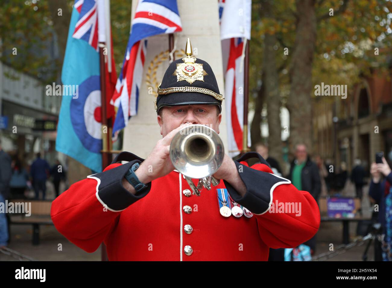 Peterborough, UK. 11th Nov, 2021. Jason Hobson (Royal Anglian regiment ...