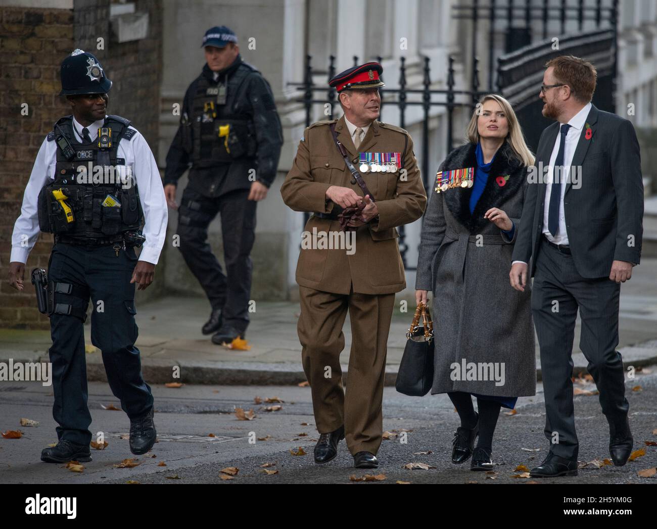Downing Street, London, UK. 11 November 2021. Alice Wingate, the grand ...