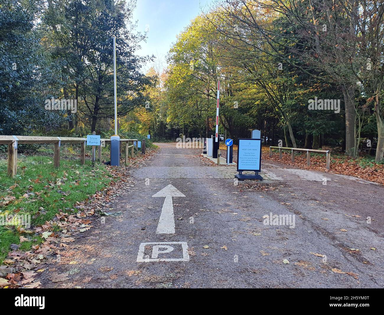 Sandringham, UK. 08th Nov, 2021. An official car park at Sandringham ...