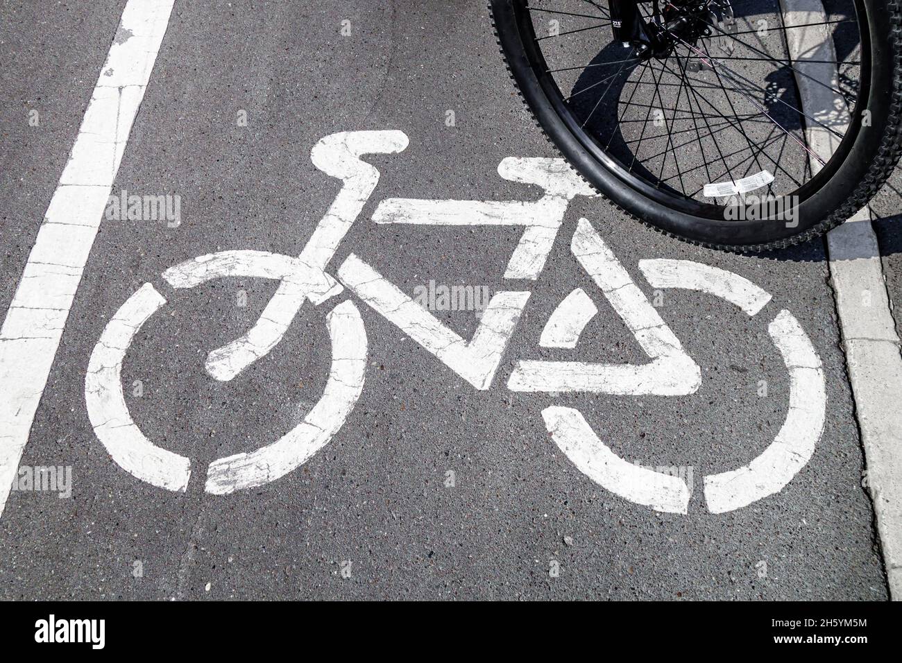 Cycle Path Symbol Mark Sign High Resolution Stock Photography and ...