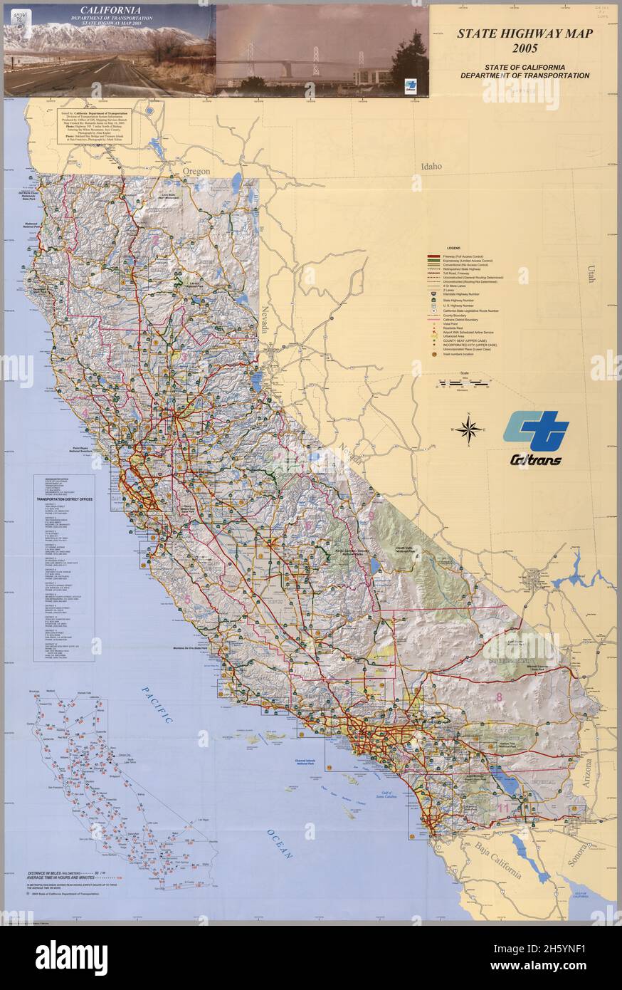 2005 caltrans state highway map hi-res stock photography and images - Alamy