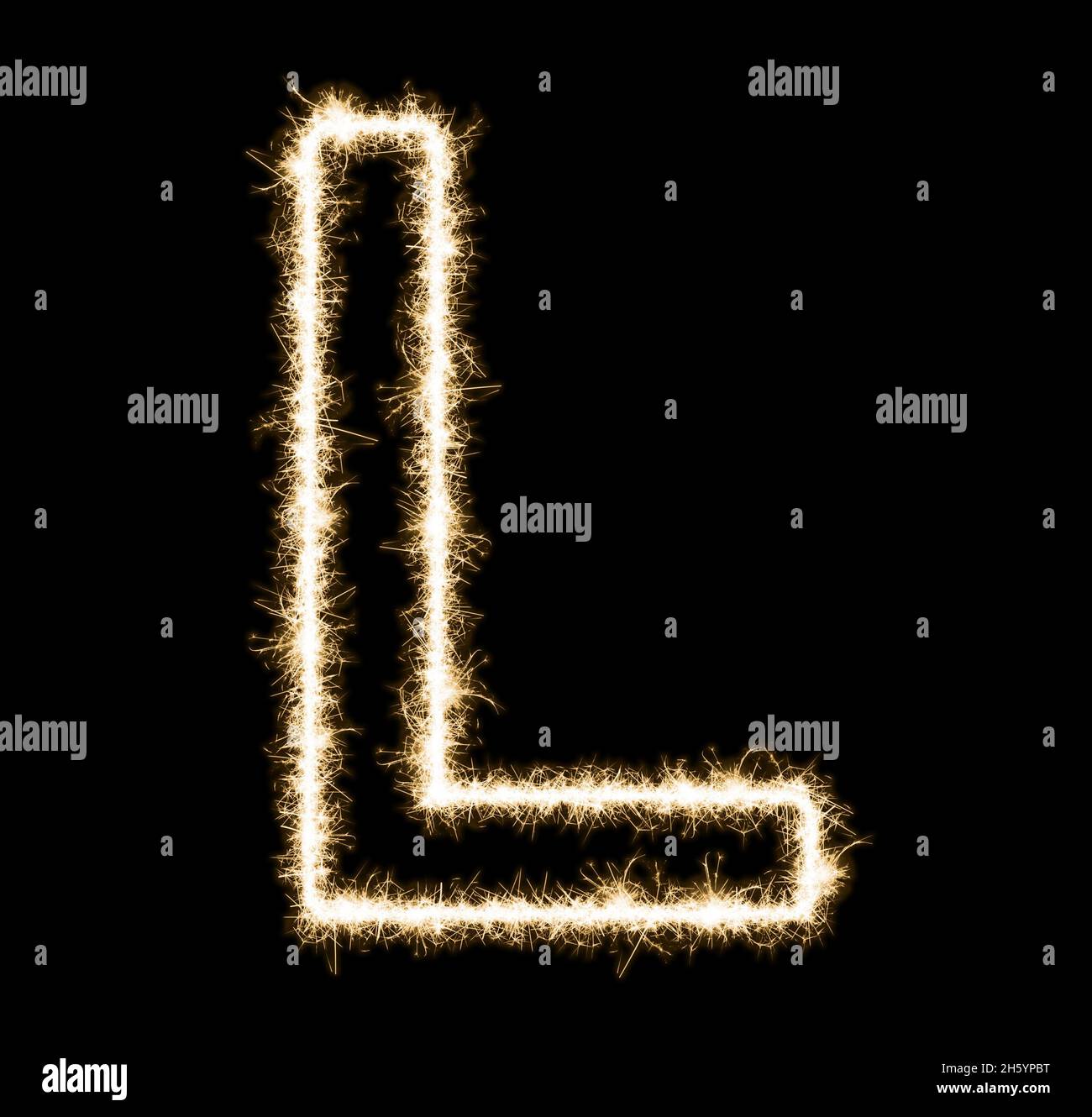Letter L - Made out of sparkles, isolated on black Stock Photo - Alamy