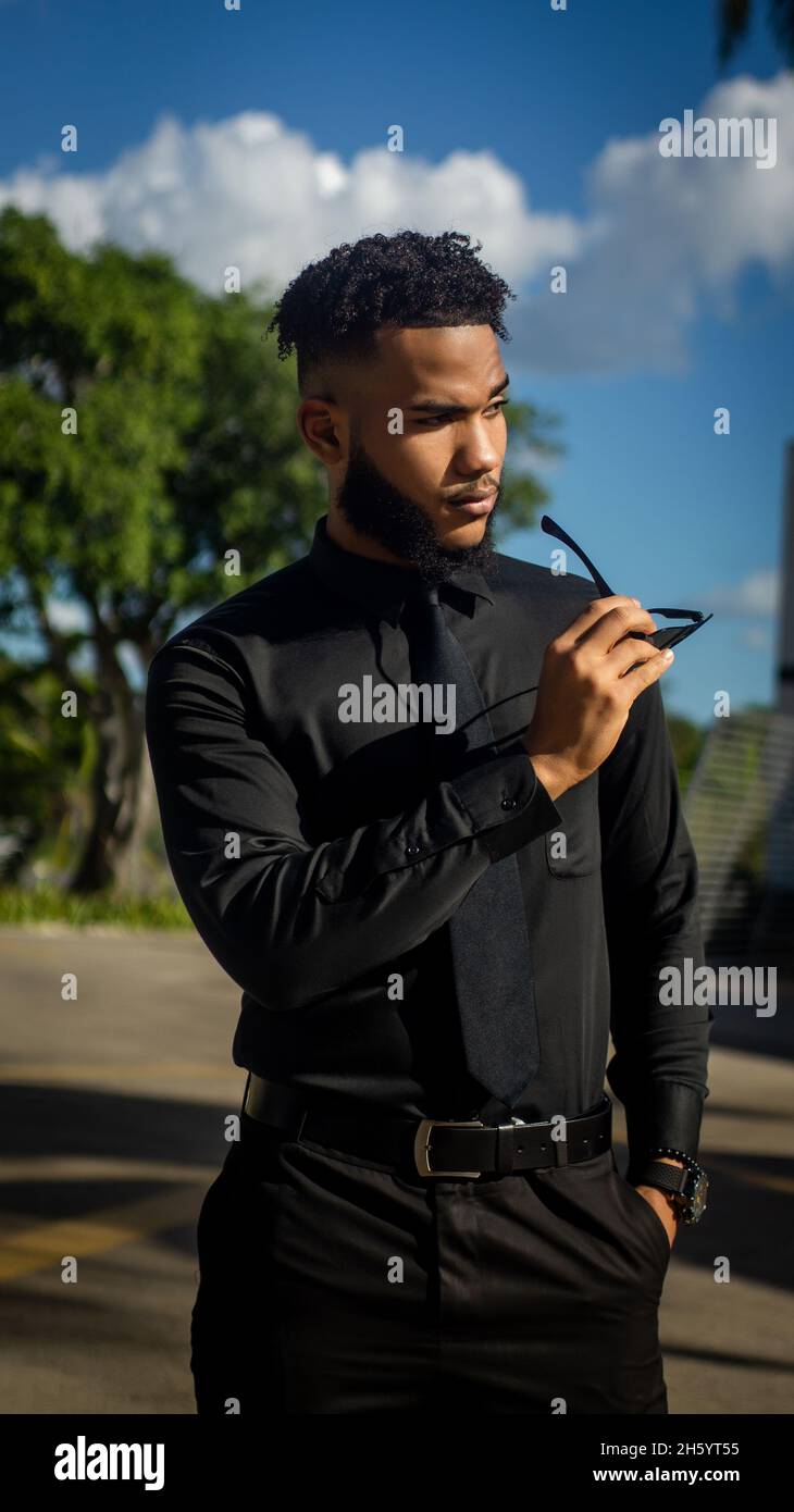 man leaves his job and goes for a walk in the park and enjoys his walk ...