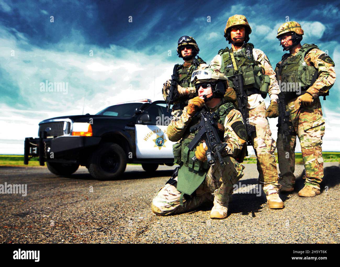 Members of the CHP Swat Team. ca. 23 October 2013 Stock Photo - Alamy