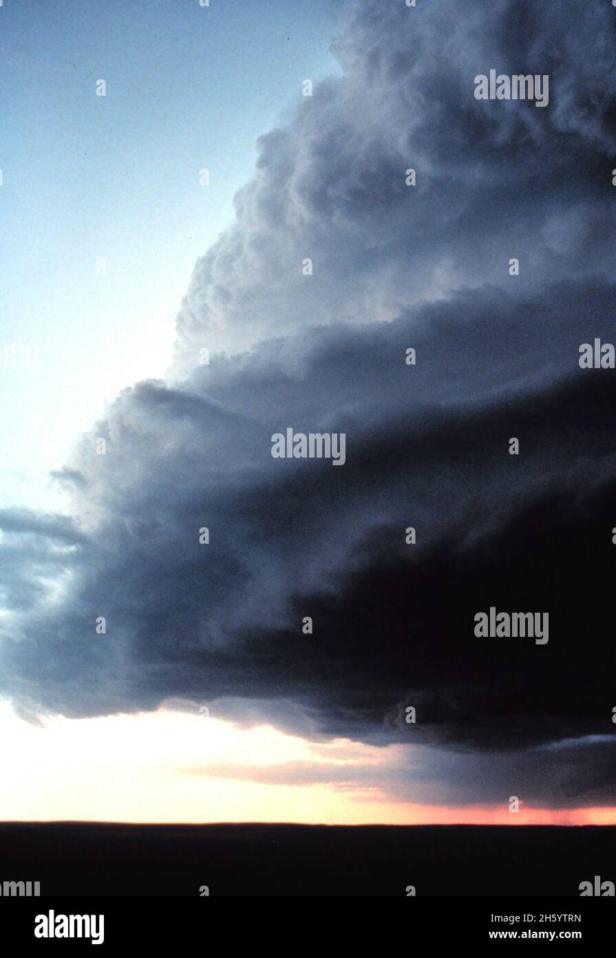Shelf cloud of a supercell over Miami, Texas ca. 19 June 1980 Stock ...