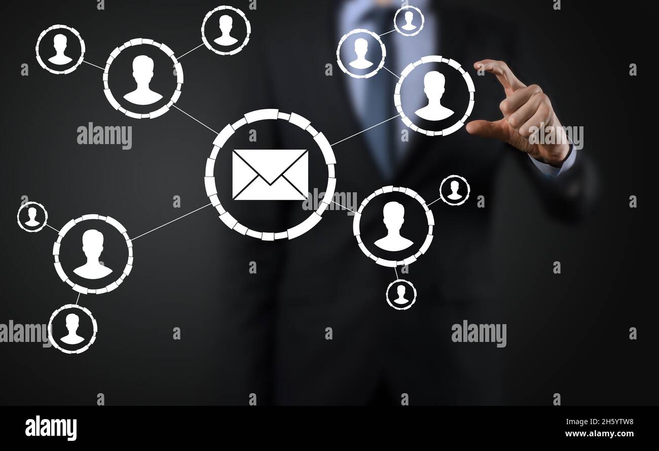 Email and user icon,sign,symbol marketing or newsletter concept ...