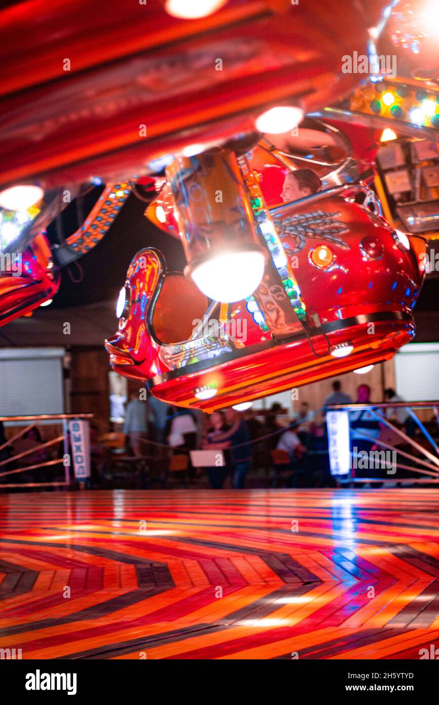 moon park, amusement park in the evening Stock Photo - Alamy