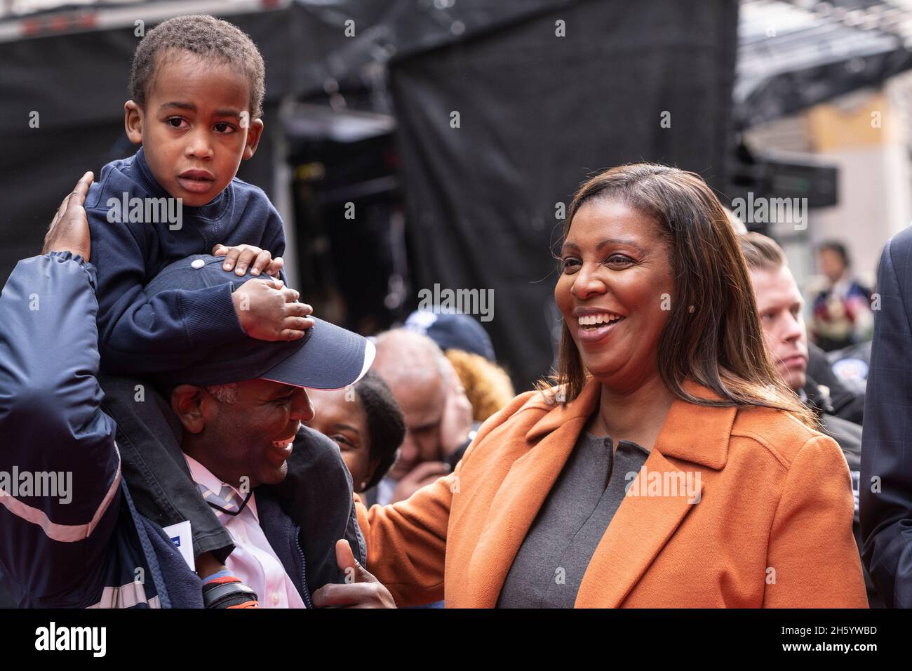 State Attorney General Letitia James and city Commissioner of Veterans ...