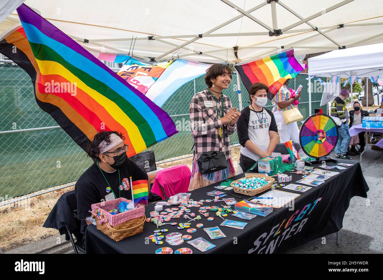 The SF LGBT Center booth at the Trans March San Francisco 2021 Resource ...