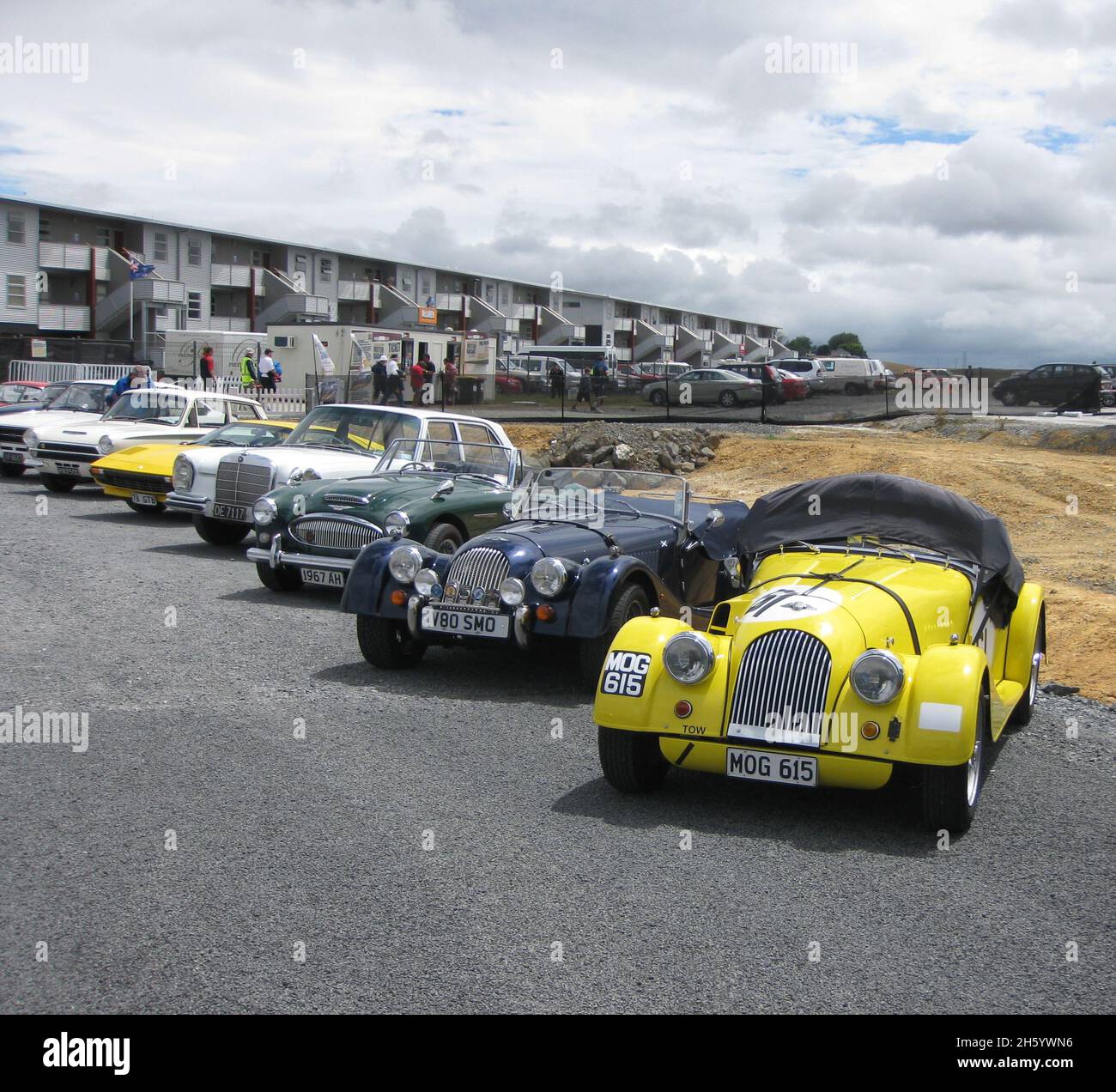 Classic sports cars at the official opening of Hampton Downs NZ 2010 ...