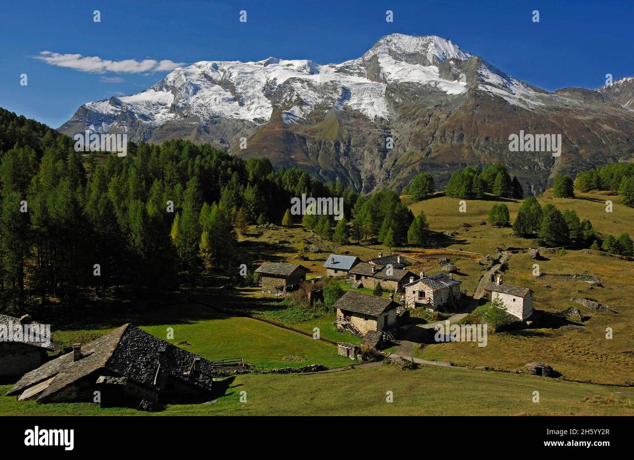 MONAL VILLAGE AND MONT POURRI MOUNTAIN. SAINTE FOY TARENTAISE, SAVOY ...