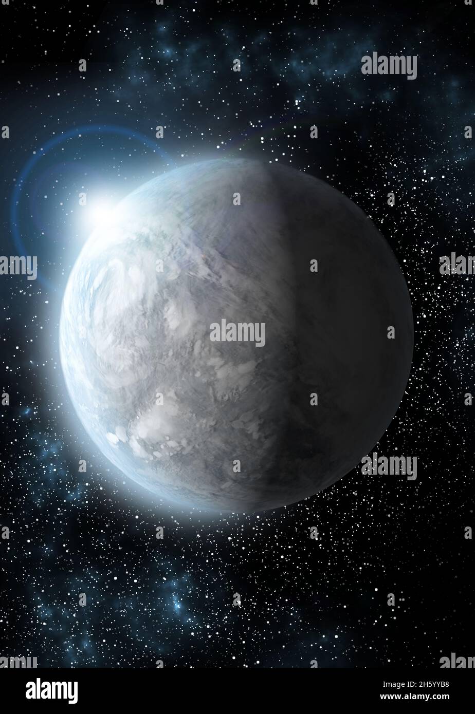 Vertical wallpaper of planet in space. Outer dark space wallpaper ...