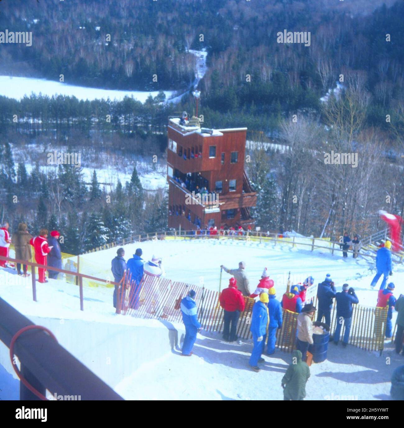 Scenery at the 1980 Winter Olympics in Lake Placid New York ca ...