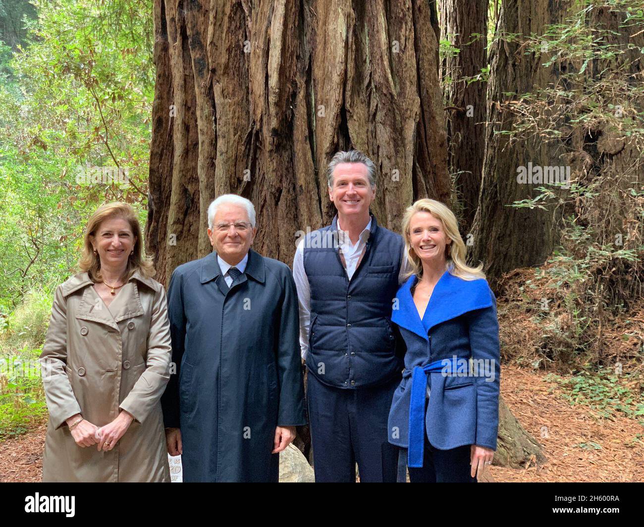 Laura Mattarella, Sergio Mattarella, Gavin Newsom and Jennifer Siebel ...
