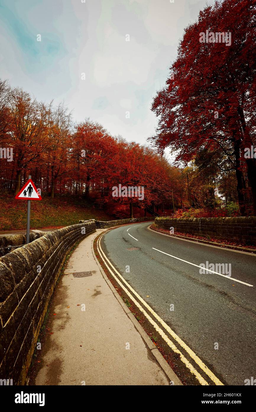 Fall foliage colors at Swinsty and Fewston Reservior in North Yorkshire ...