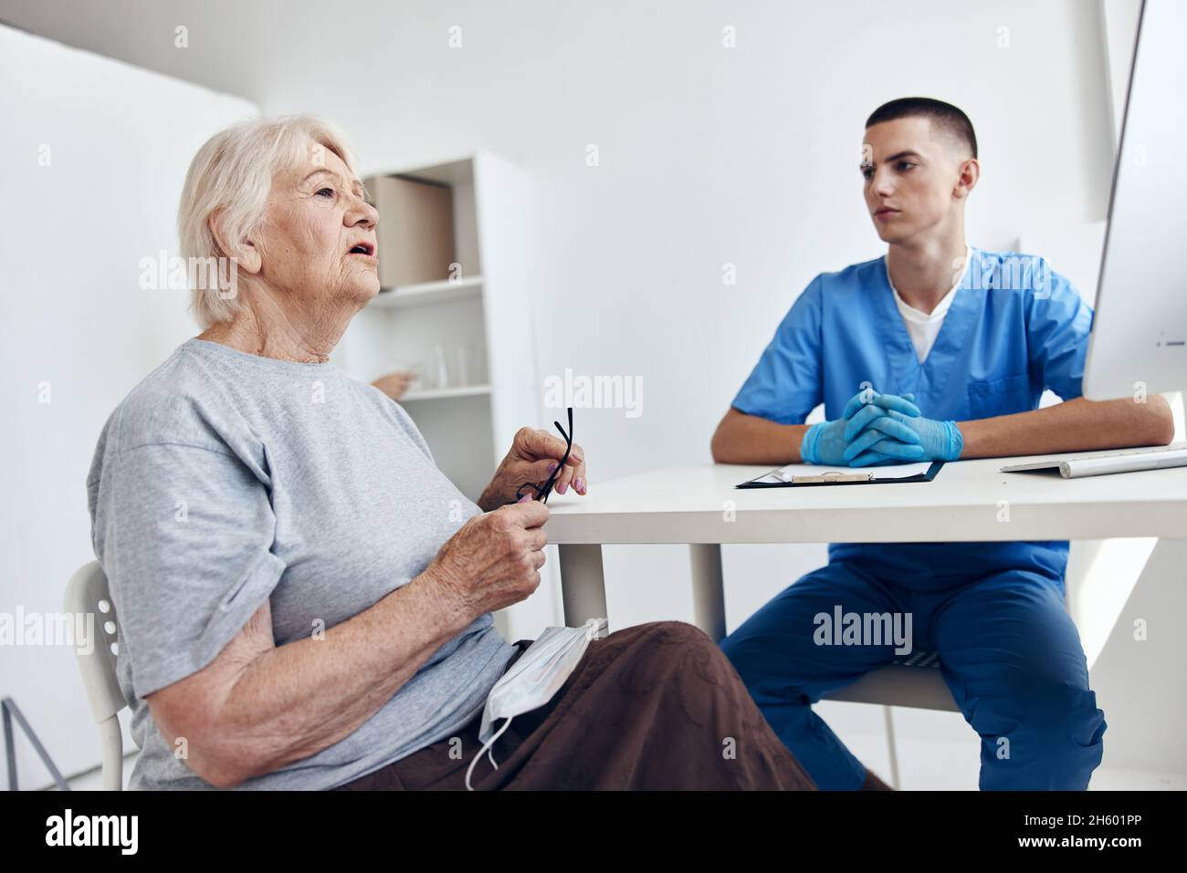 patient at the doctor's and nurse's appointments professional advice ...