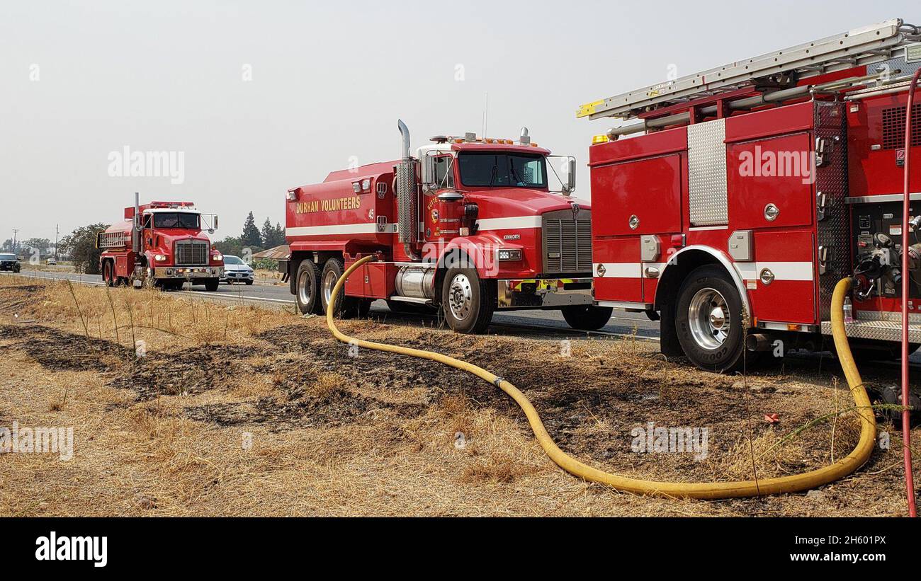Firefighters fighting the Skyway Fire in California ca. 30 August 2020 ...