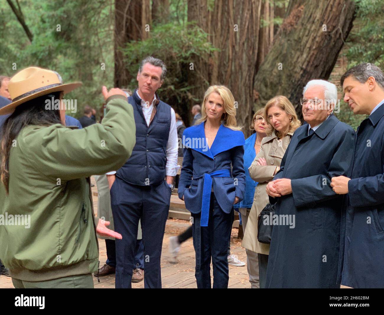 Laura Mattarella, Sergio Mattarella, Gavin Newsom and Jennifer Siebel ...