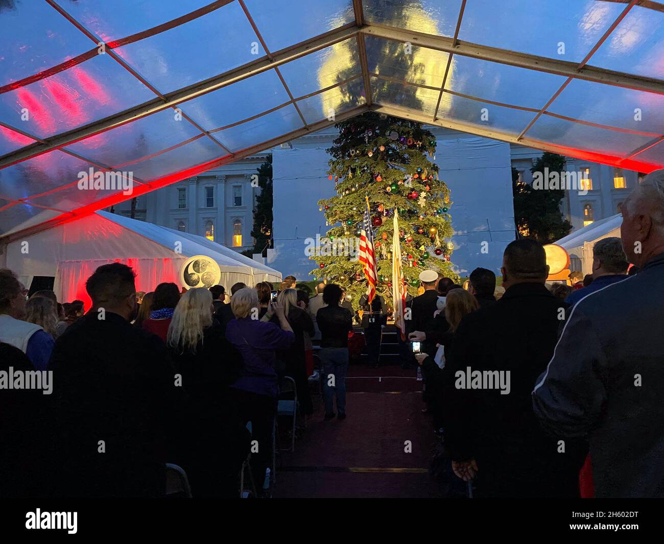 California state capitol christmas tree lighting hi-res stock ...