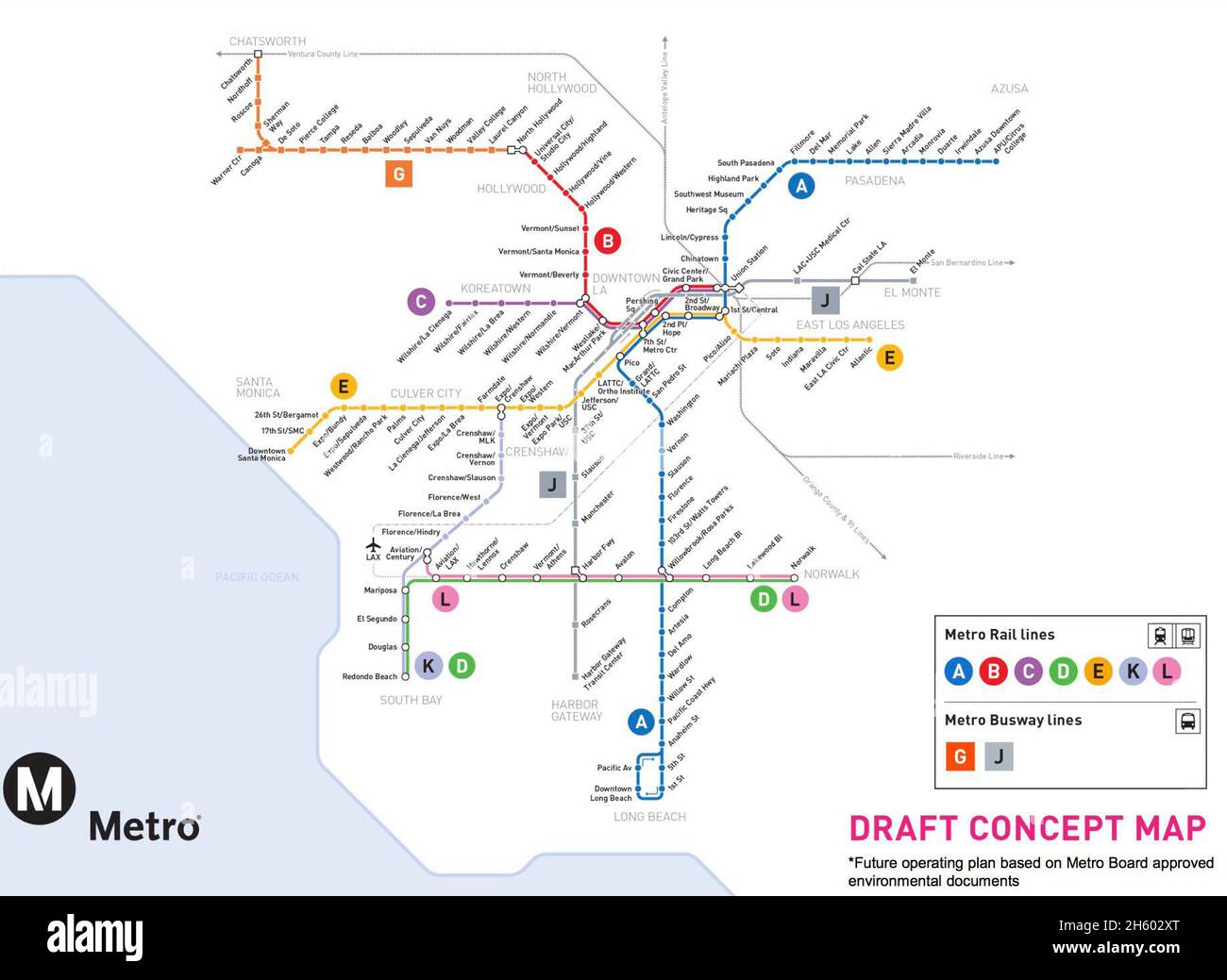 Los Angeles Metro Rail Map
