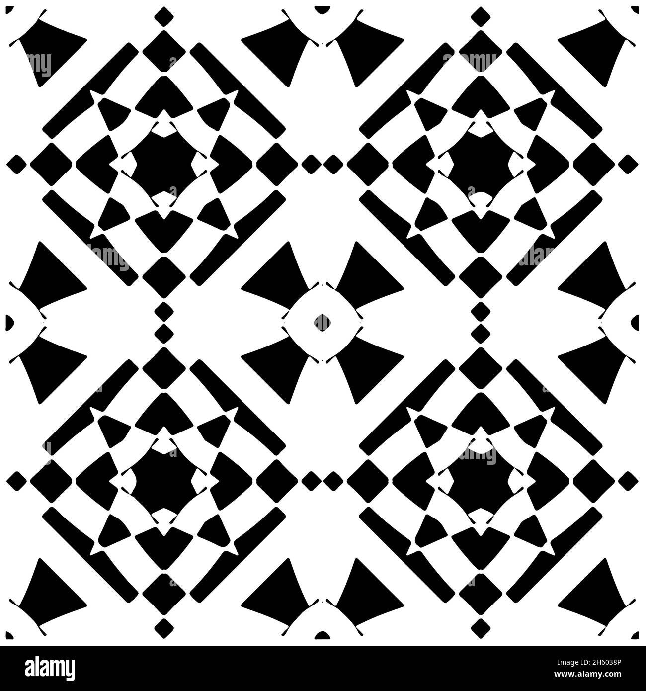 Vector Geometric Seamless Patternmodern Geometric Background With Abstract Shapesmonochromatic