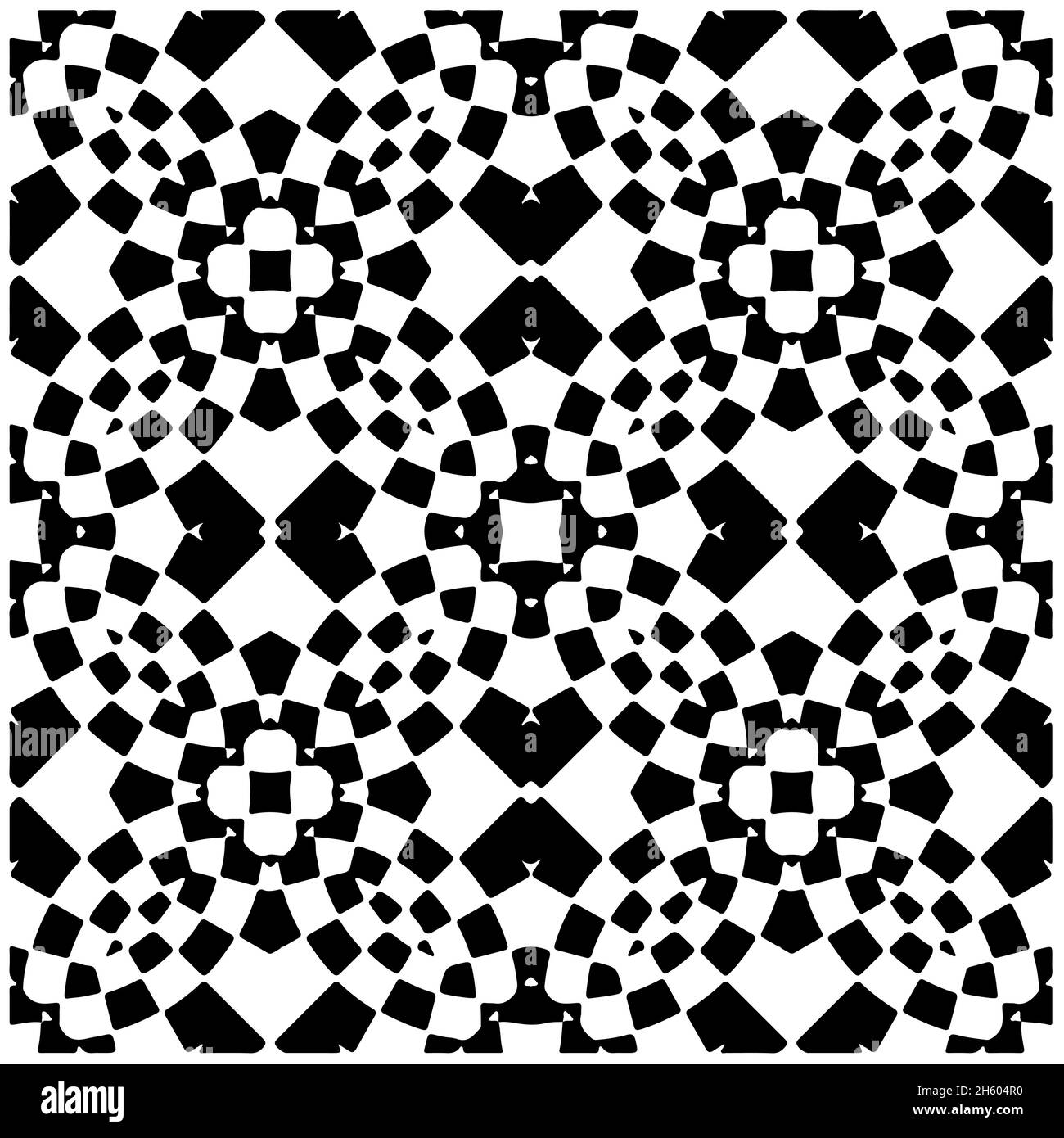 Vector Geometric Seamless Patternmodern Geometric Background With Abstract Shapesmonochromatic