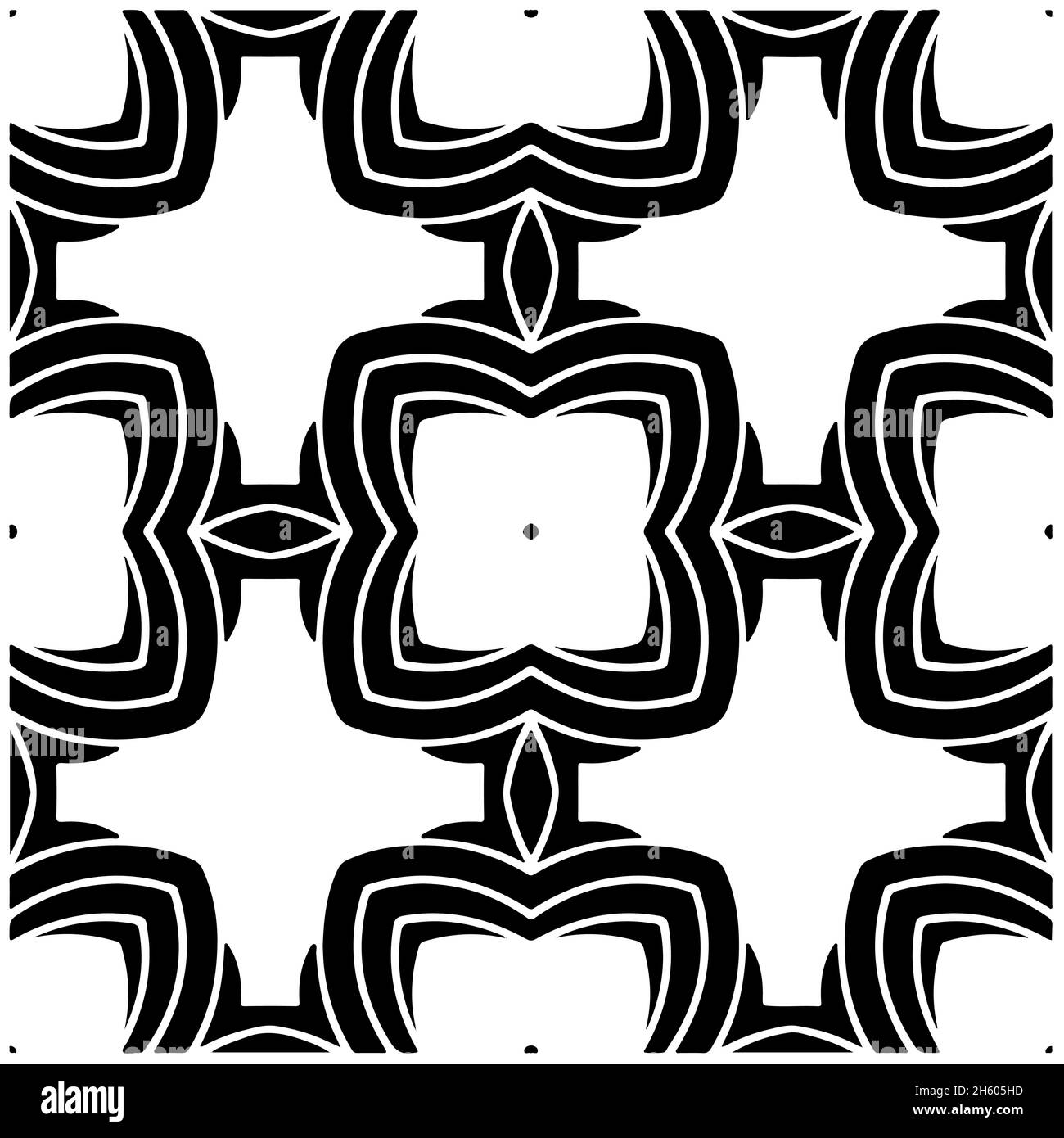 Vector Geometric Seamless Pattern Modern Geometric Background With Abstract Shapes Monochromatic