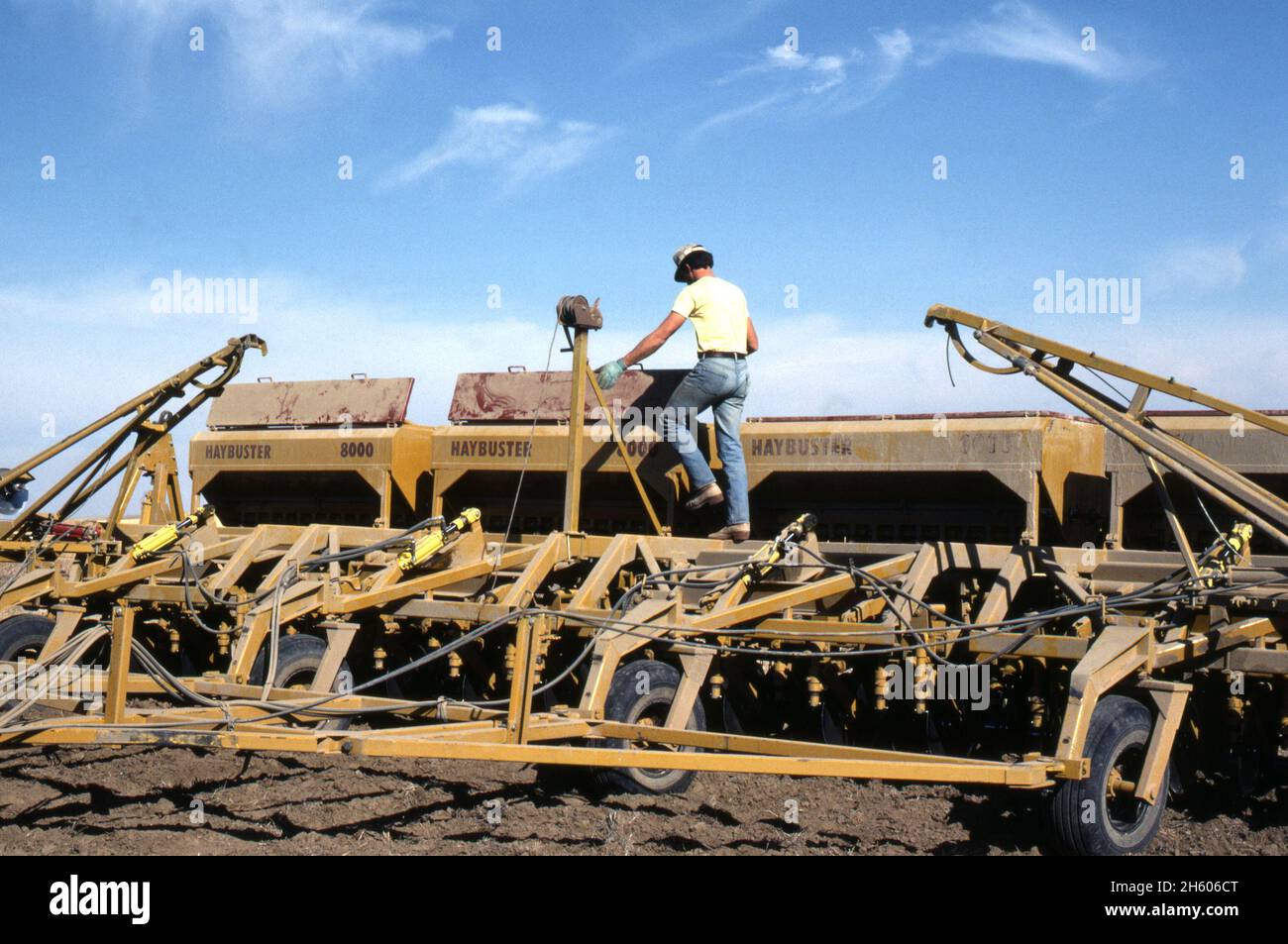 Farmer working on haybuster hi-res stock photography and images - Alamy