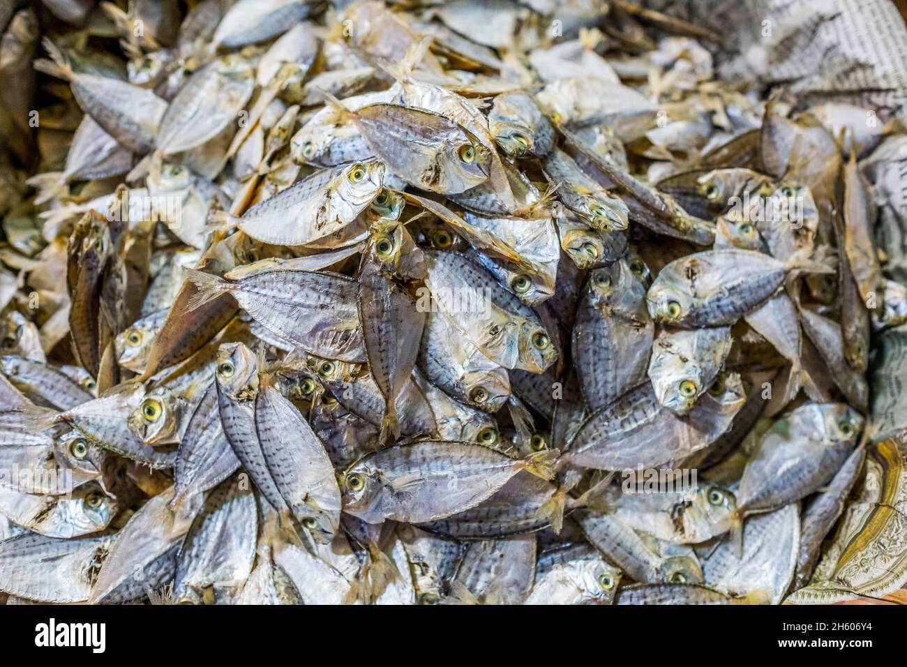 July 2017. A local markets provides fish for sale to its customers in ...
