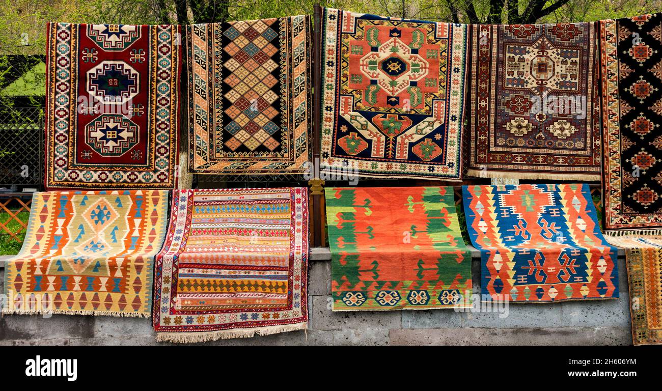 An ancient Armenian carpets texture pattern Stock Photo - Alamy