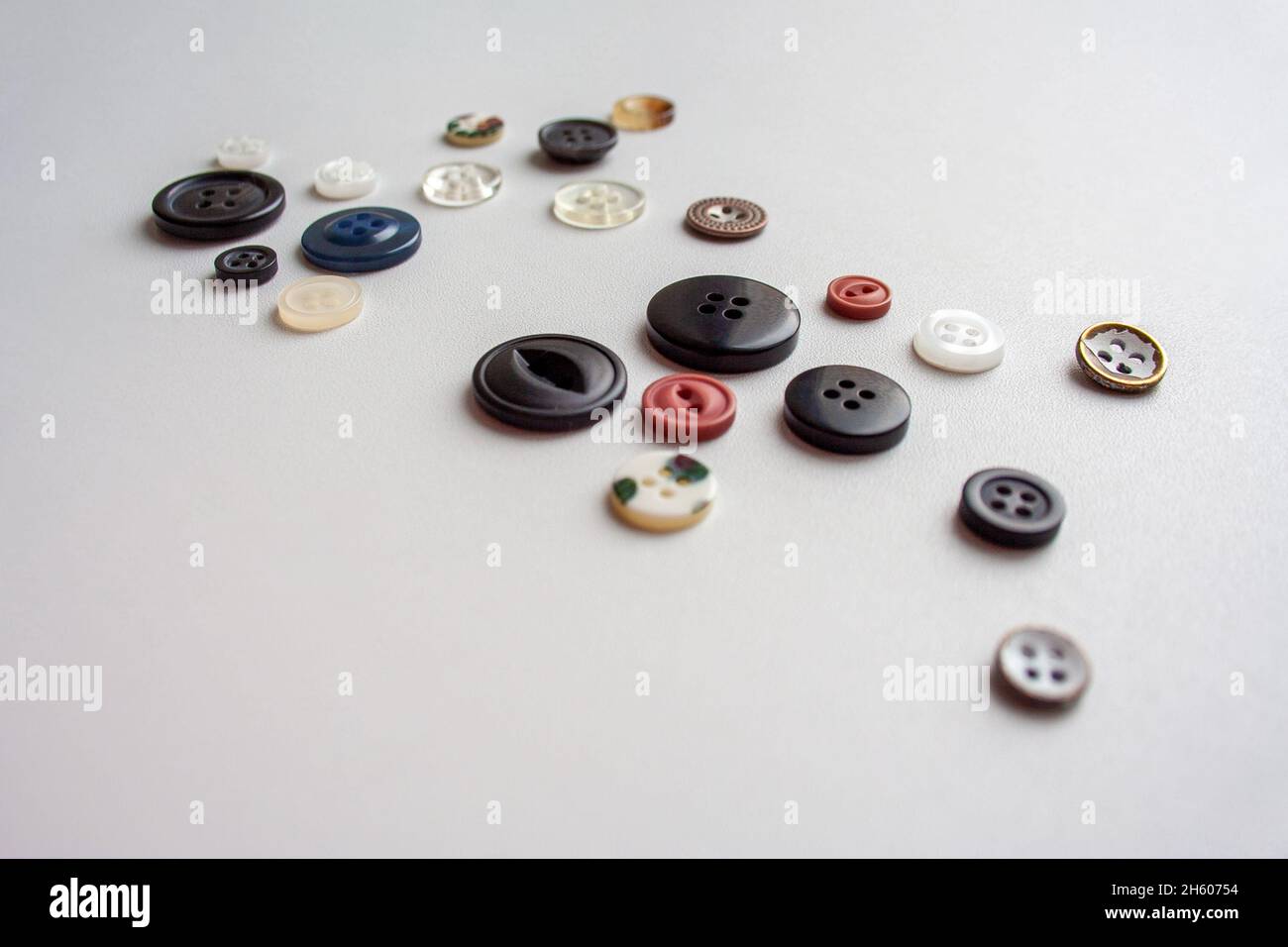 Collection of various buttons isolated on white background Stock Photo ...