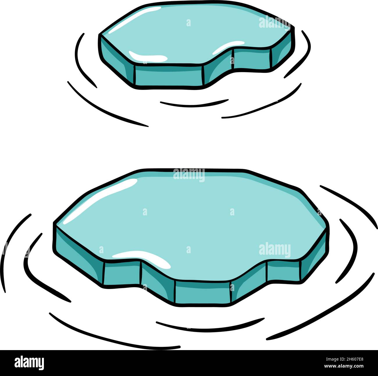Iceberg doodle set of two vector cold arctic hand drawn winter ...