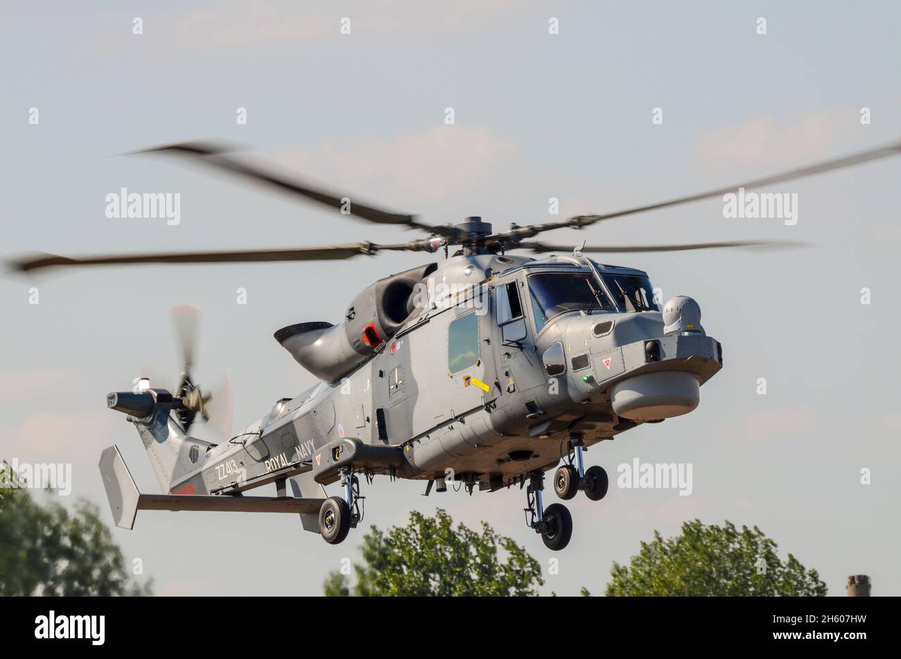 Royal Navy Westland Wildcat HMA2 helicopter ZZ413 at the Royal ...