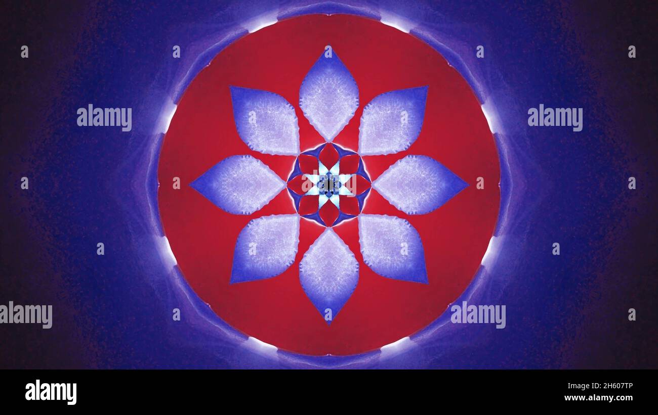 Abstract ornament in red circle 4K UHD 3D illustration Stock Photo - Alamy