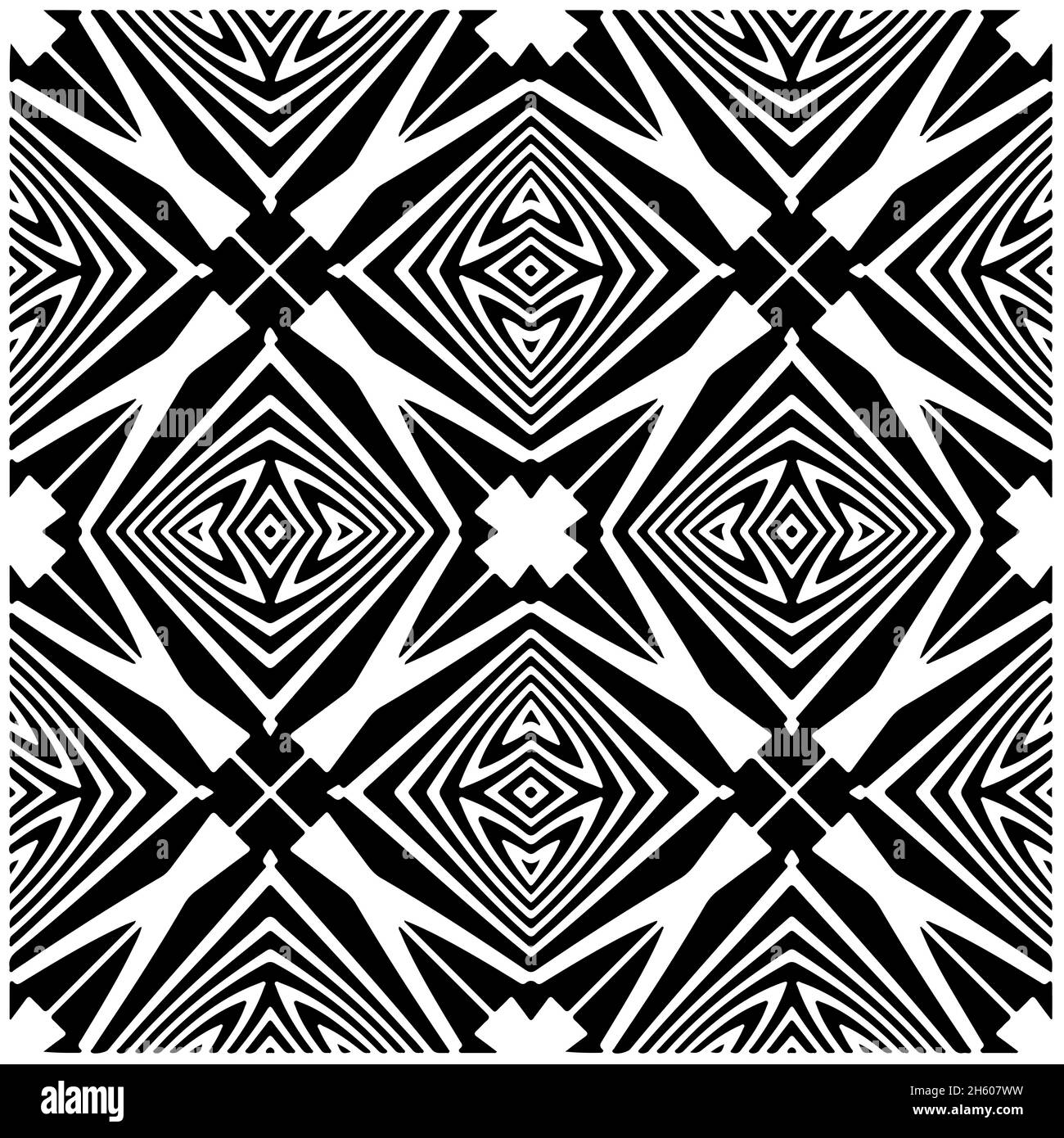 Vector Geometric Seamless Patternmodern Geometric Background With Abstract Shapesmonochromatic